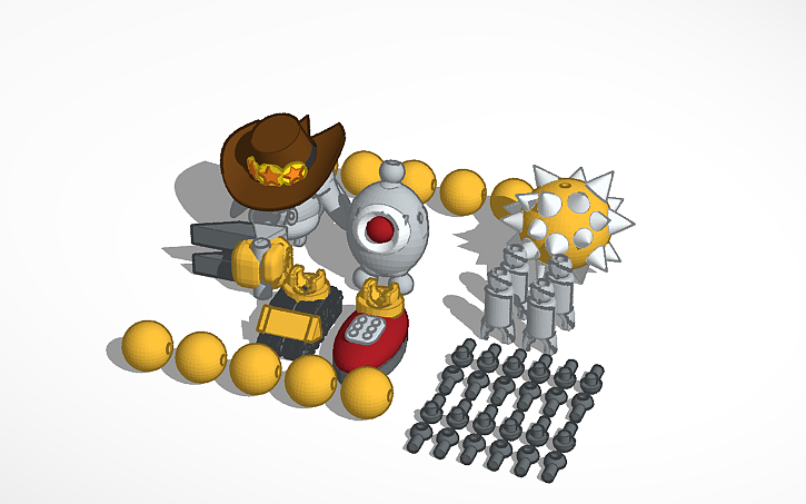 3D design Mecha Knuckles scrapnik island - Tinkercad