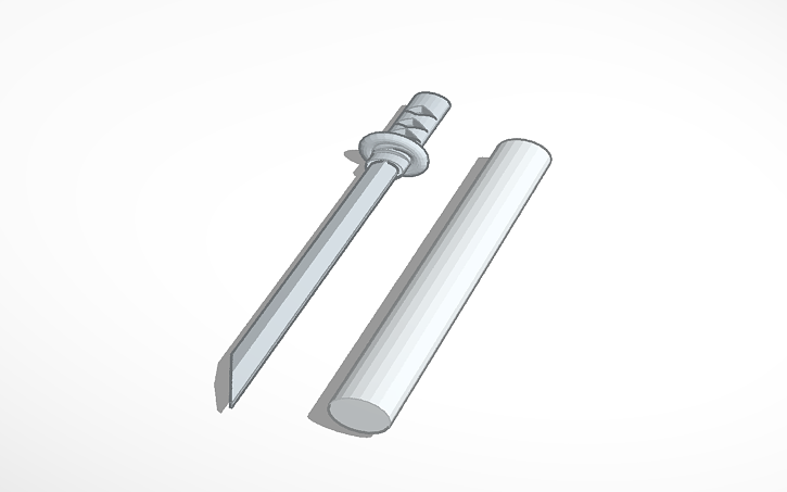 3D design katana - Tinkercad