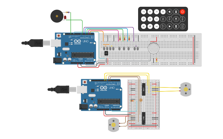 Circuit design dois arduinos boa - Tinkercad