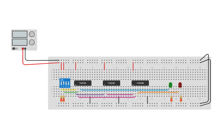 Circuit design practica clase 2 octubre - Tinkercad