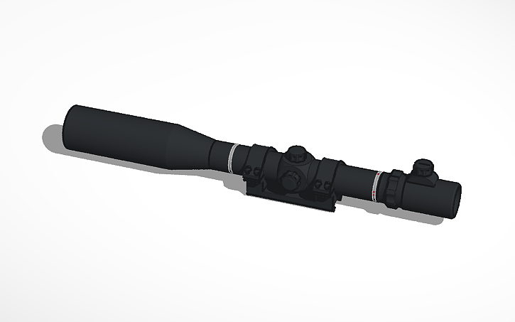 3D design sniper scope - Tinkercad