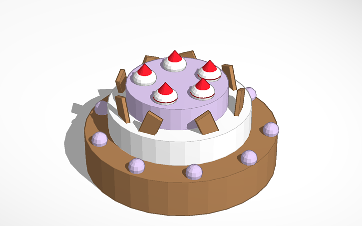 3D design 케이크(cake) - Tinkercad