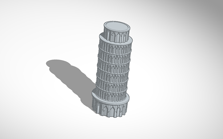 3D design Leaning Tower of Pisa - Tinkercad