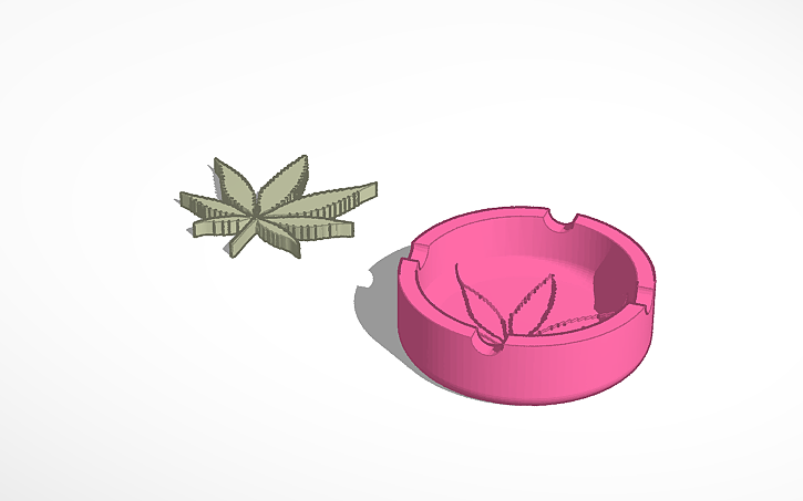 3D design Weed Ashtray - Tinkercad