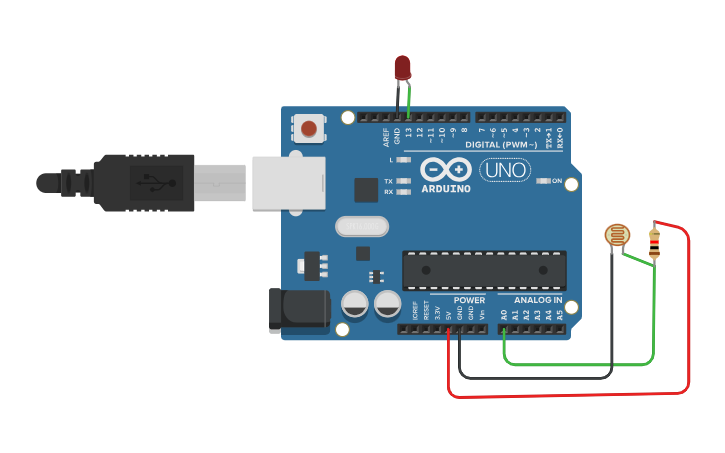 Circuit design Smart Lamp - Tinkercad