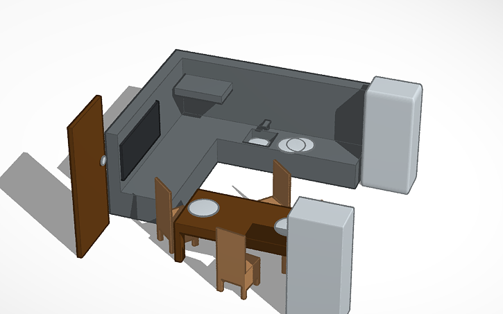 3D design kitchen | Tinkercad