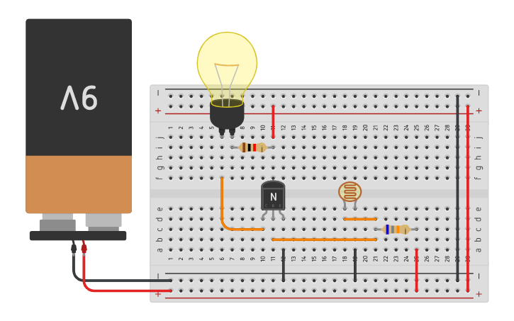 Circuit design SENSOR CAHAYA - Tinkercad