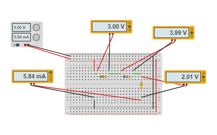 Circuit design CIRCUITO EN SERIE | Tinkercad