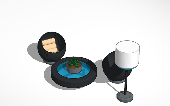 3D design Modern Living Room Design - Tinkercad