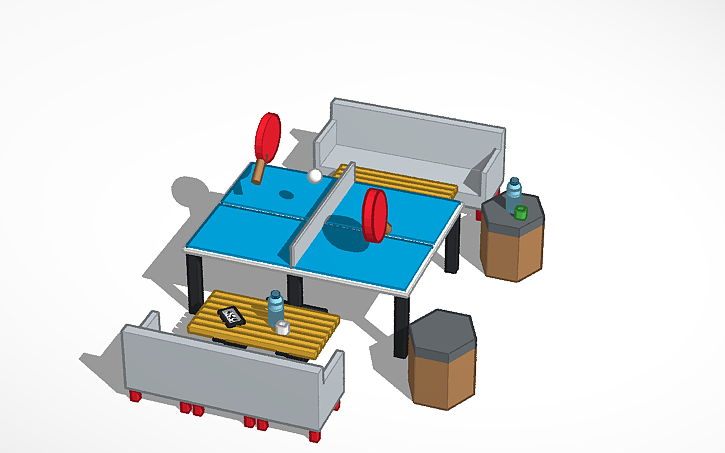 3D design ping pong - Tinkercad