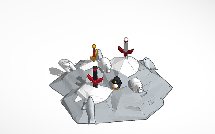 3d Design 북극섬 Tinkercad