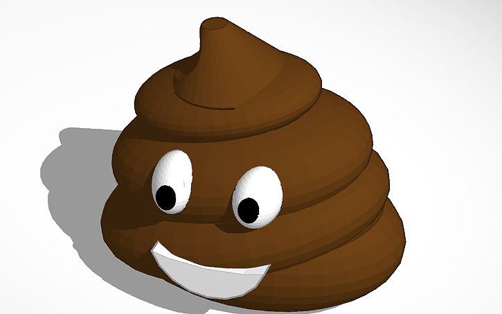 3D design Poo Emoji - Tinkercad