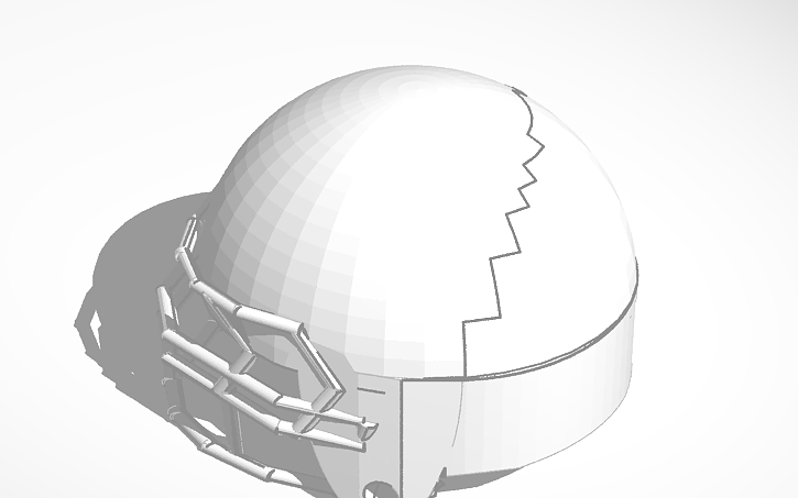 3D design Football Helmet - Tinkercad