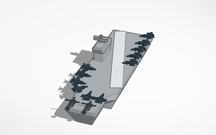 3D design aircraft carrier - Tinkercad