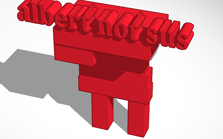 3D design albert among us houes | Tinkercad