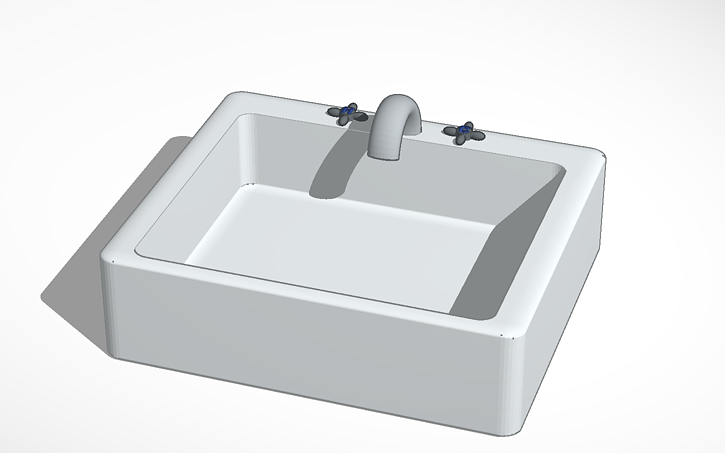 3D design Sink - Tinkercad