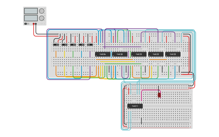 Circuit Design Sample 5 Variable Kmap Tinkercad