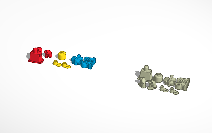 3D design Lego Mini Fig - Tinkercad