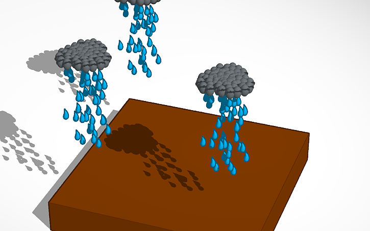 3D design rain - Tinkercad