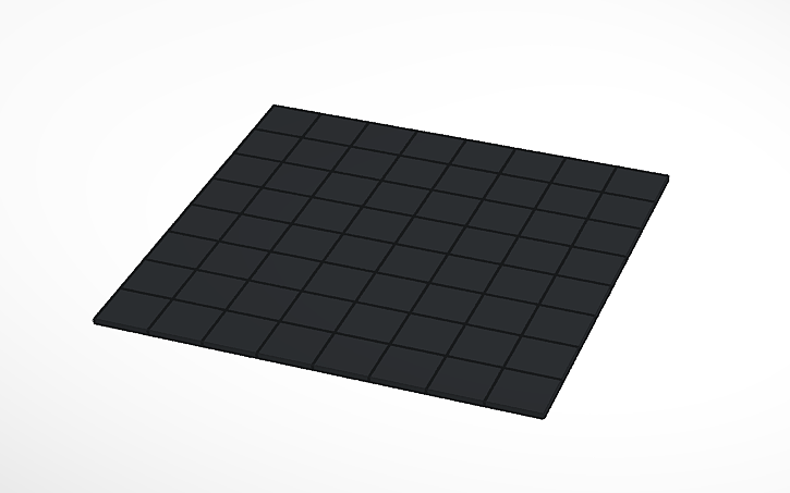 3D design 8x8 Grid - Tinkercad