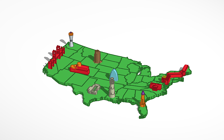 3D design united states landmarks - Tinkercad