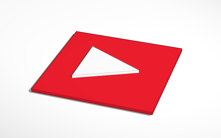 3D design Youtube play button - Tinkercad