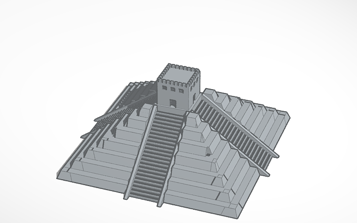 3D design Aztec Building - Tinkercad