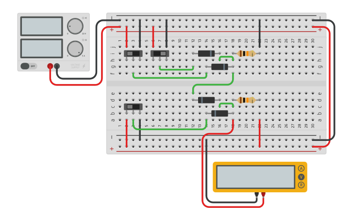 Circuit design LABORATÓRIO Nº09/Rel.7 - Exercício 7 | Tinkercad