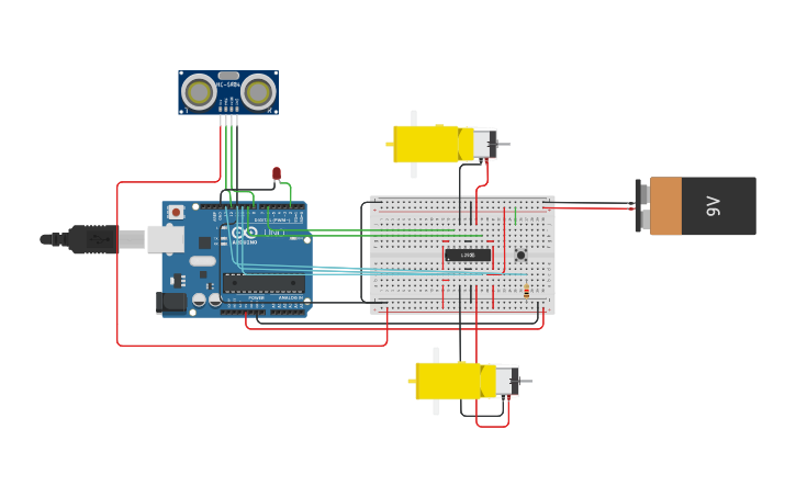 Circuit design CARRO CONTROLADOR MONITOR - Tinkercad