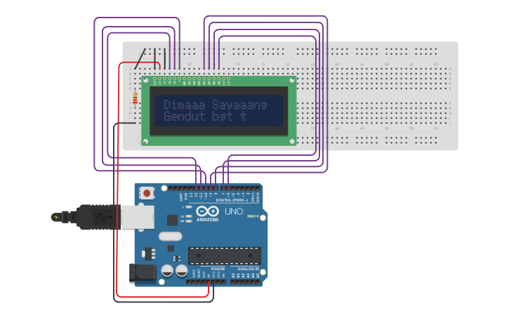 Circuit design Running Text - Tinkercad