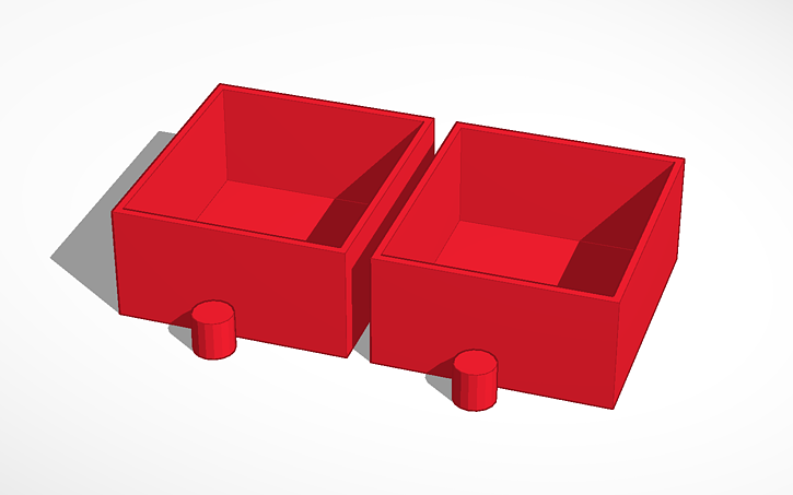 3D design Drawer for Small Part Container - Tinkercad