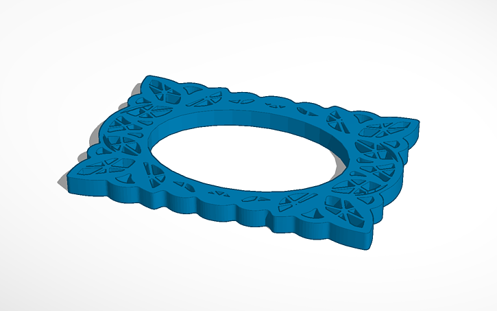 3D design decorative photo frame - Tinkercad