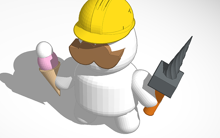 3D design Chill Construction Worker | Tinkercad