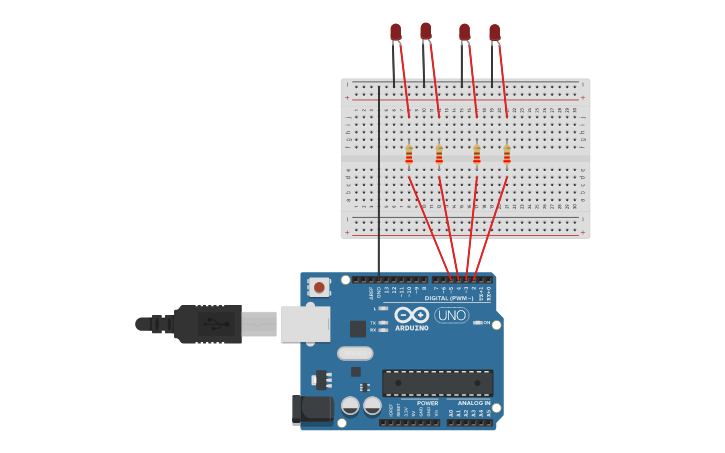 Circuit design Practica 3 a) - Tinkercad