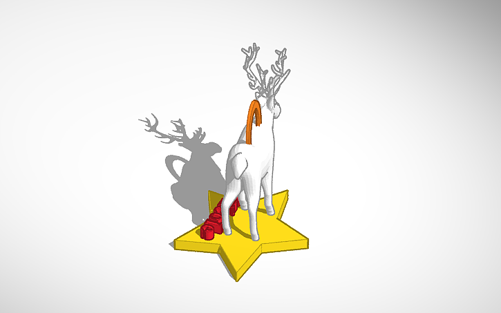 3D design Christmas Reindeer - Tinkercad