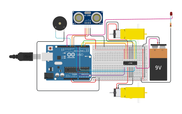 Circuit design Copy of ROBOT DETECTOR - Tinkercad