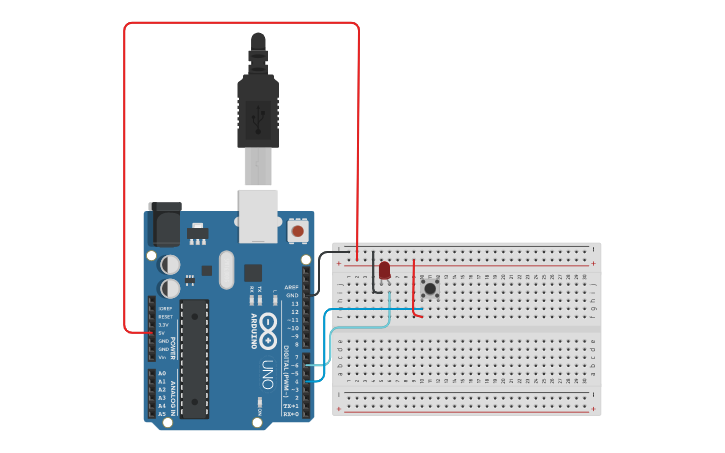 Circuit Design 10 A Con Un Pulsador Tinkercad