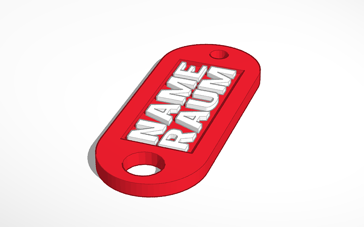 3D design Key_Ring_custom_standard - Tinkercad