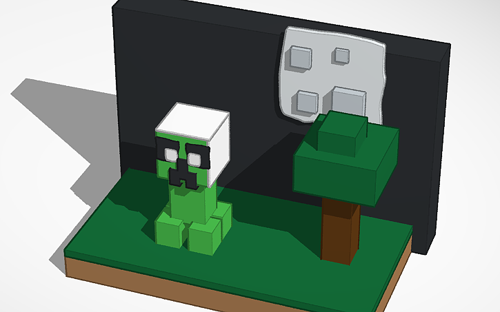 3D design cute creeper original design - Tinkercad