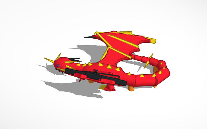3D design fire lightning rage dragon omega | Tinkercad