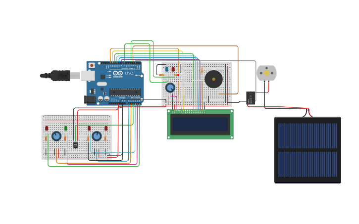 Circuit design Irrigation system - Tinkercad