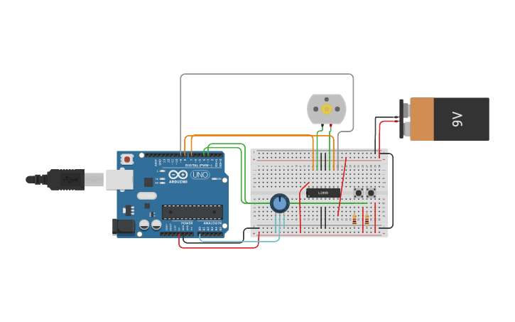 Circuit Design Pwm Motor Tinkercad