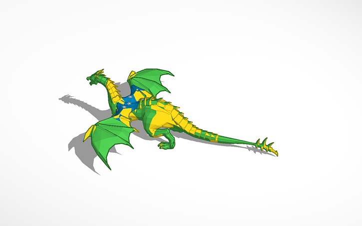 3D design Brazil-Colored Dragon (Zoom to change colors!) | Tinkercad