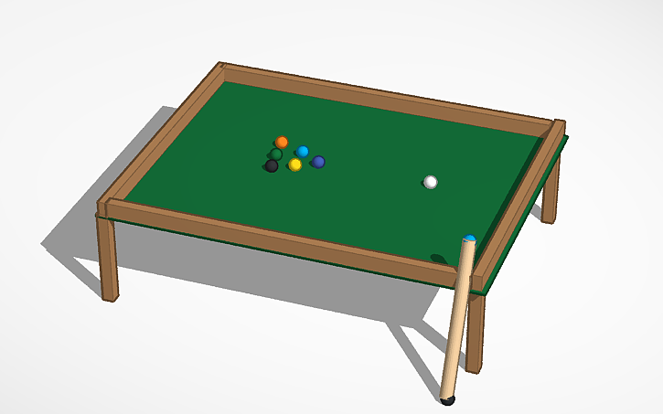 3D design Pool Table - Tinkercad