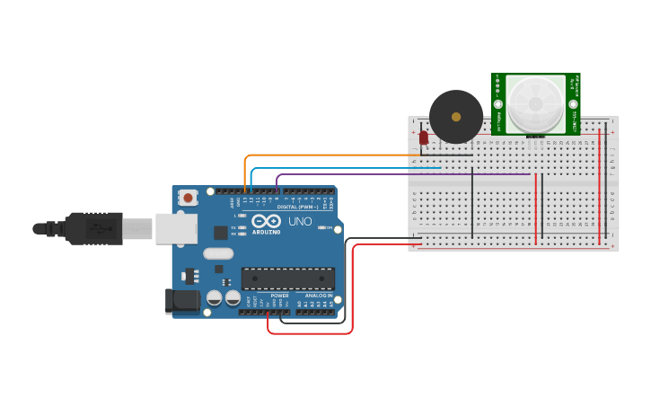 Circuit Design S3security System Using Arduino Tinkercad