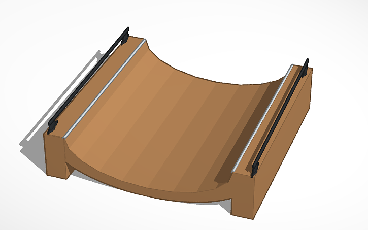 3D design half pipe - Tinkercad