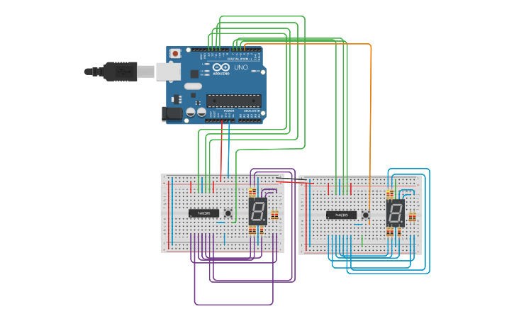 Circuit design SSI | Tinkercad