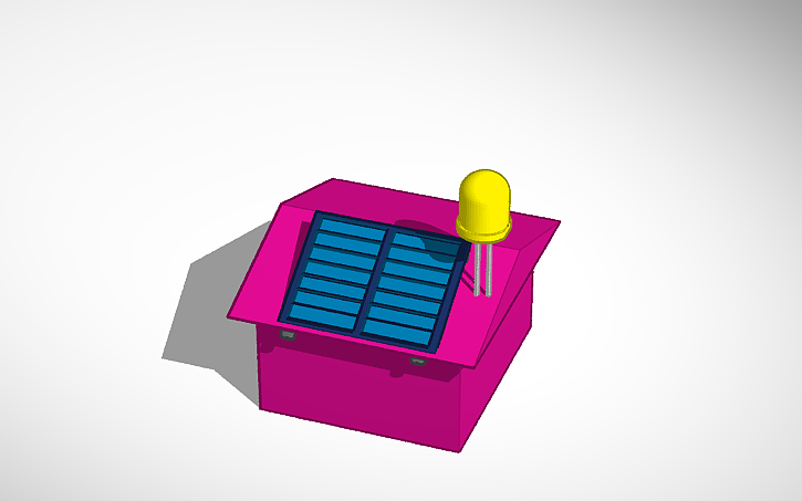 3D design casa panel solar - Tinkercad