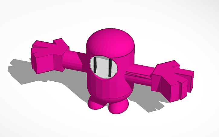 3D design Fall guy t-pose - Tinkercad