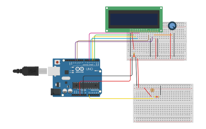 Circuit design LCD_Display | Tinkercad
